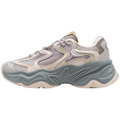 特步花瓣鞋MAX女鞋冬季革网正品增高运动鞋休闲鞋子975318320046