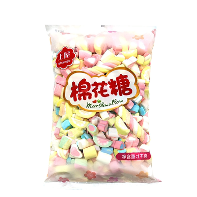 2斤彩色棉花糖混合装烘焙蛋糕