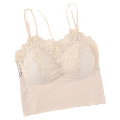 法式内衣女美背抹胸吊带背心一体式薄款性感蕾丝网红爆款聚拢文胸