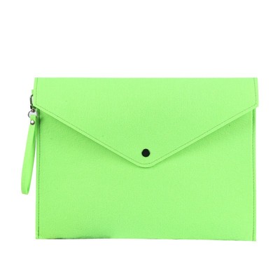 毛毡文件袋定制a4a5手拿包按扣