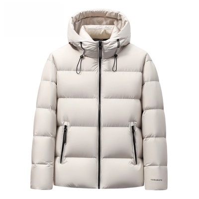 高端鹅绒男士连帽羽绒服