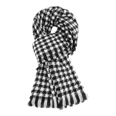 千鸟格围巾高级感百搭加厚保暖