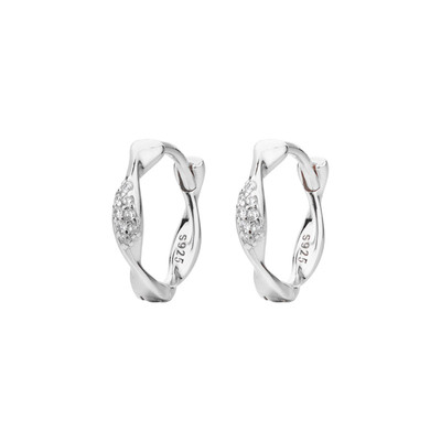 顺庆银楼S999足银扭扭耳环