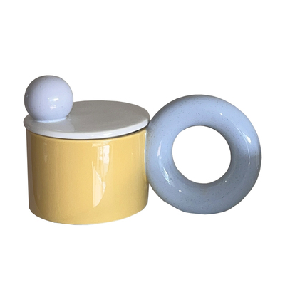 可爱甜甜圈把手陶瓷马克杯