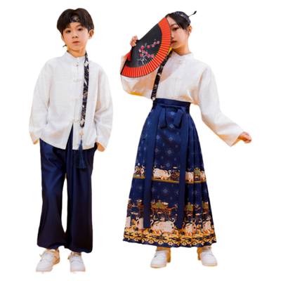 男女童中国风合唱服诗歌朗诵六一