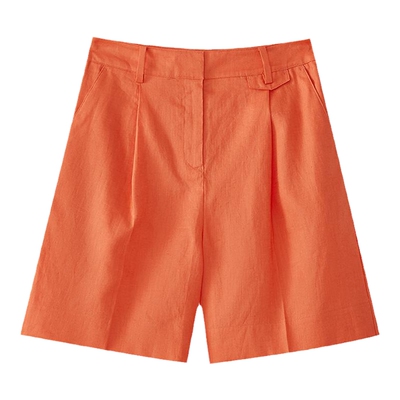 Marc O'Polo/MOP 夏季新款好看亚麻透气五分裤百慕达休闲短裤女士