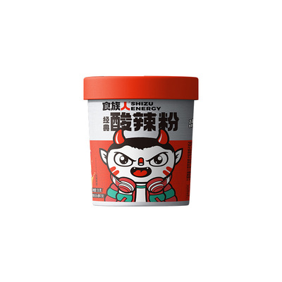 食族人酸辣粉爆肚粉桶装冲泡即食
