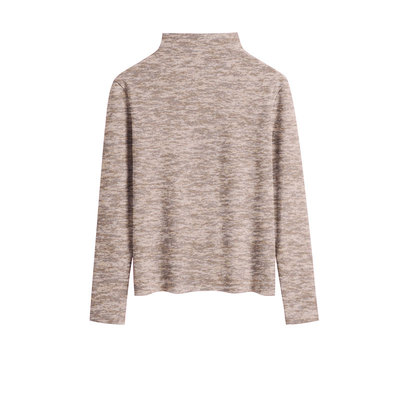 半高领双面德绒保暖打底衫女秋冬内搭长袖t恤女修身时髦洋气上衣