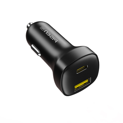 品胜65W快充一拖二车载充电器