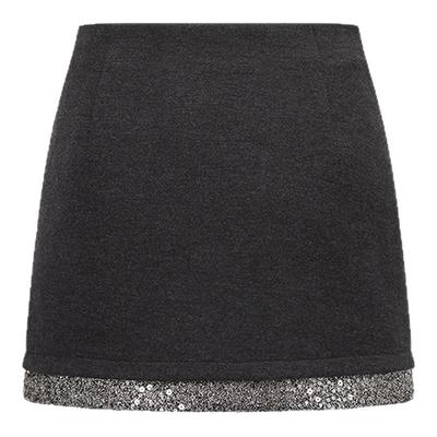 SHRO ENRO Perfect distance 女士重工亮片拼接A字半身裙 301469