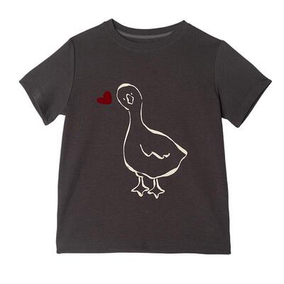 夏季女童印花圆领宽松短袖T恤