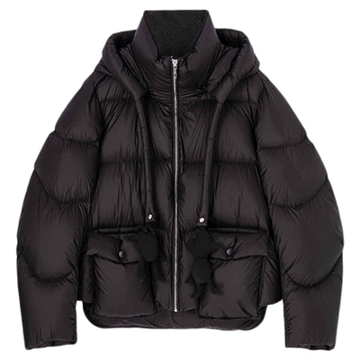 【萌趣系列】HPLY荷比俪2025冬新款女装短款泡芙鹅绒羽绒服外套