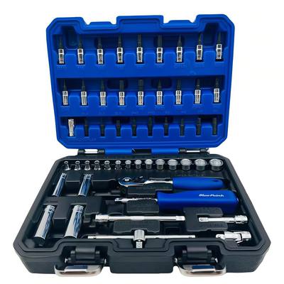 蓝点工具组套52件小号套筒组合套装棘轮扳手6.3公制汽修工具 小飞