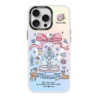 蝴蝶结喷泉适用iPhone17Promax手机壳14磁吸支架苹果16保护套好看防摔女15plus全包可爱12网红p13Pro新款高级
