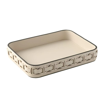 手工编织皮纸巾盒托盘收纳系列