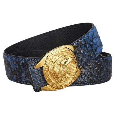 鹰头皮带男士真皮铜扣年轻人腰带时尚休闲百搭款正装裤带VS史蒂芬