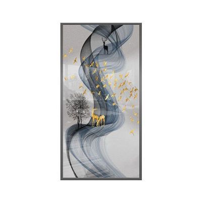 简约轻奢艺术钢化玻璃屏风隔断