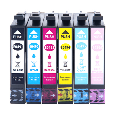 适用爱普生T0491墨盒R230墨盒EPSON styus photo R210 R310 R350墨水盒RX510 RX630 RX650照片喷墨打印机墨盒