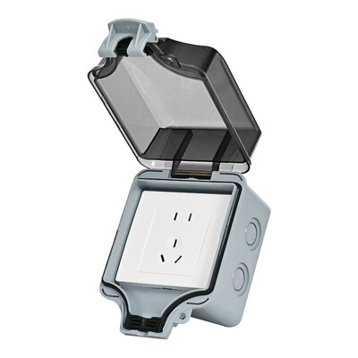 国际电工户外防水插座防雨罩明装