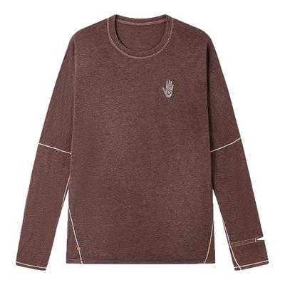 CryingCenter天丝羊毛炒染手工海洋部落训练掌印合身长袖/宽松T恤