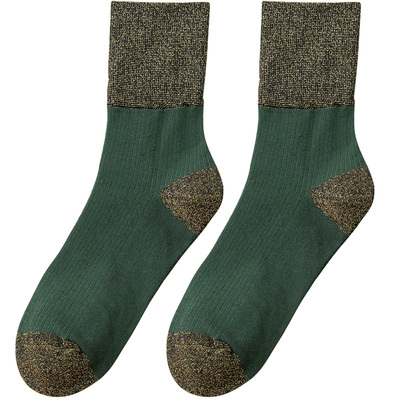 韩版时尚金丝中筒袜INS复古潮搭