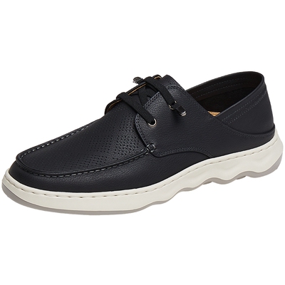 天美意新款商场同款系带商务通勤舒适男休闲皮鞋3VB02BM5