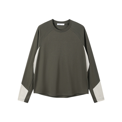 BENPANDA撞色拼接速干长袖T恤男