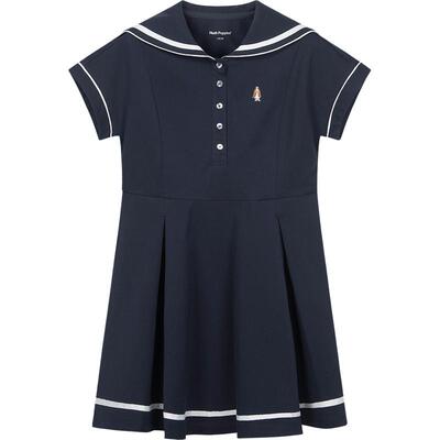暇步士女童夏季透气学院连衣裙