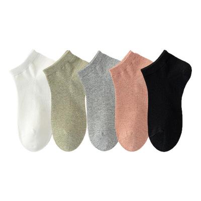 洁丽雅女短筒袜新疆棉女士网面排汗透气棉袜高弹不掉跟舒适女船袜