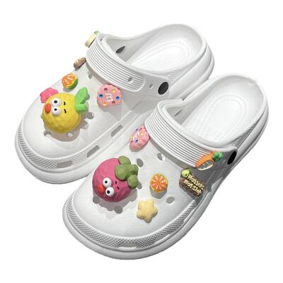 MG立体洞洞鞋水果配饰可拆卸DIY