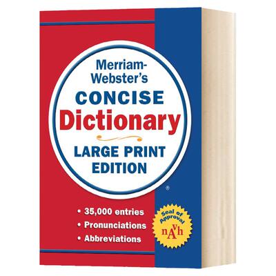 韦氏简明词典 大字版 英文原版 Merriam-Webster’s Concise Dictionary Large Print Edition 全英文版进口英语书籍字典辞典