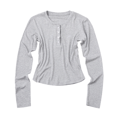 nextday莱赛尔修身亨利领长袖