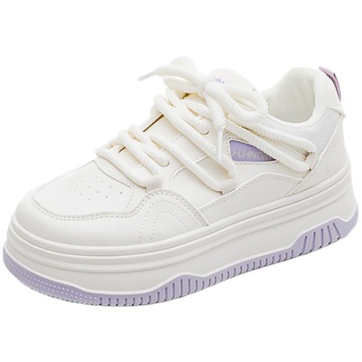 环球休闲女鞋小众配色后跟紫色