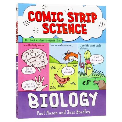 漫画科学生物学 英文原版科普绘本 Comic Strip Science Biology 英文趣味科普插画绘本英语拓展阅读进口书