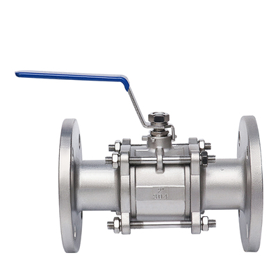 304不锈钢三片式法兰球阀包邮