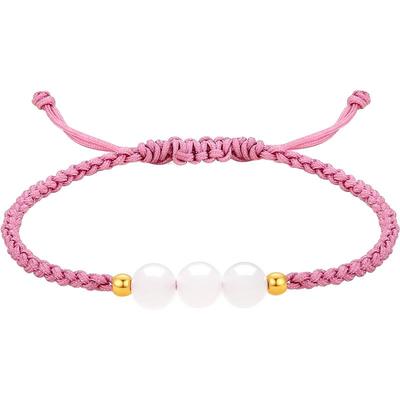 周六福和田玉手绳金镶玉白玉玉石编织绳三生三世手链新年礼物