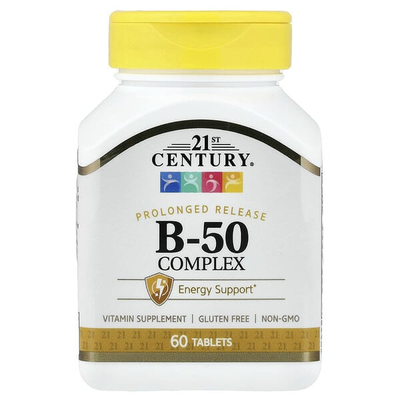 21st Century长效缓释维生素B-50易吸收维b膳食营养补充神经健康
