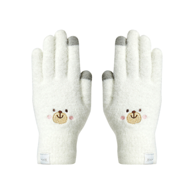 特步手套女加绒加厚冬季可爱女生