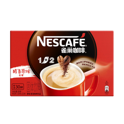 雀巢咖啡1+2原味特浓低糖三合一