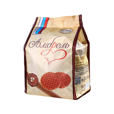 俄罗斯进口焦糖炼乳拉丝饼干