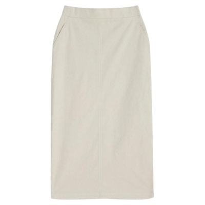 GLOBAL WORK裙子女2026春季新款休闲复古高腰灯芯绒直筒裙575181