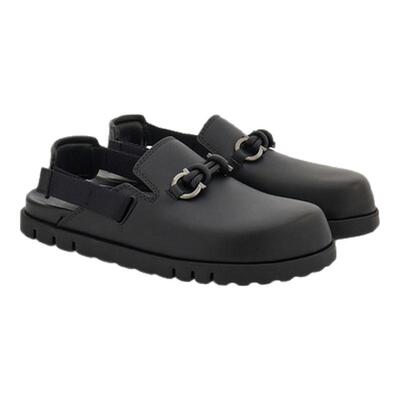 【6期免息】FERRAGAMO菲拉格慕男Gancini扣饰穆勒平底拖鞋
