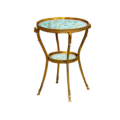 ins风法式轻奢陶瓷双层小茶几