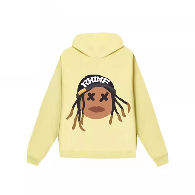 慈善联名款人像图案连帽卫衣帽衫