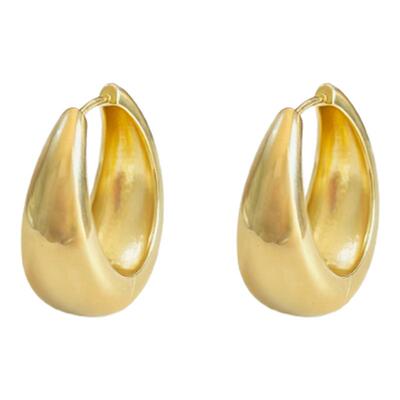 金色简约百搭耳环女轻奢