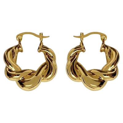 EylandJewellery金色丝带耳环
