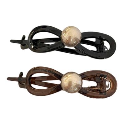 简约即高级！蝴蝶珍珠一字扭扭夹