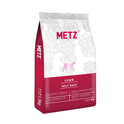 METZ/玫斯发酵生鲜肠道护理宠物全价猫粮成幼猫咪通用猫主粮1.5kg