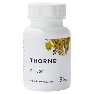Thorne悦恩维生素D3胶囊成人1000iu活性VD提高免疫90粒D128