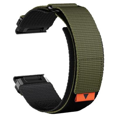 适用Garmin佳明新款表带战术魔术贴尼龙编织/Fenix7/8x/955/965/5/6/Pro安夺2飞耐时3本能2/快拆表带 22/26MM